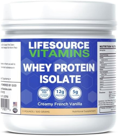 Lifesource Vitamins 1.1 Lb Grass Fed Whey Protein Isolate - Creamy ...