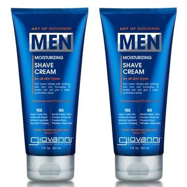 Giovanni Men'S Moisturizing Shave Cream - Aloe Vera Eucalyptus Hydrates ...