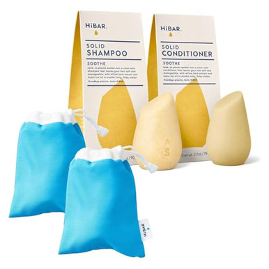 Hibar Bundle - Soothe Shampoo & Conditioner Set + Travel Pouch - For ...