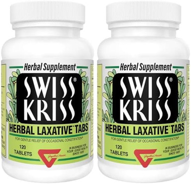 Swiss Kriss Herbal Laxative Tablets Gentle & Natural Laxatives For ...