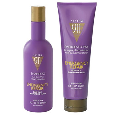 Hayashi System 911 Shampoo 10.1Oz & Emergency Pak 8.4Oz "Set"