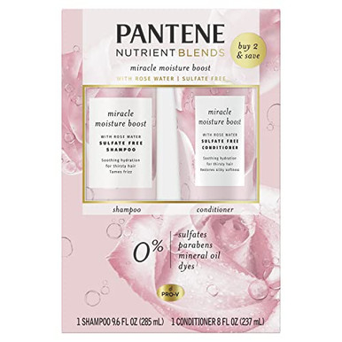 Pantene Nutrient Blends Miracle Moisture Boost Rose Water Shampoo ...