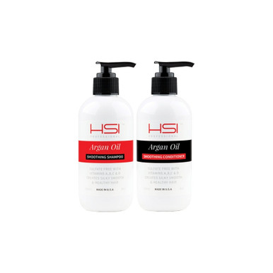 HSI Professional Argan Oil 8 oz. Shampoo, Conditioner Wash Set