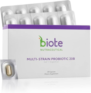 Biote Nutraceuticals - Multi-Strain Probiotic 20B - Gut Digestive (30 ...