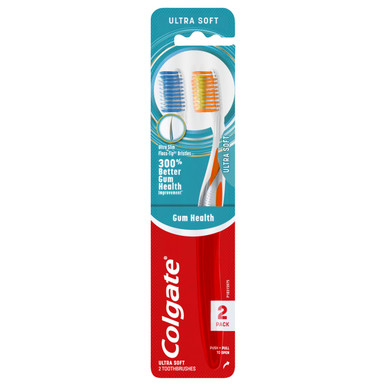Colgate Gum Health Toothbrush Ultra Soft 2 Count