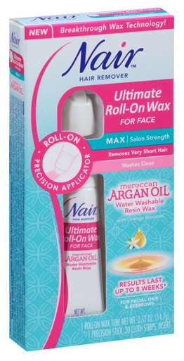 Nair Hair Remover Ultimate Roll-On Wax For Face 0.52oz - Kiwla