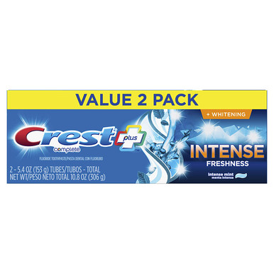 Crest Plus Intense Freshness Complete Whitening Toothpaste, 5.4 Ounce ...
