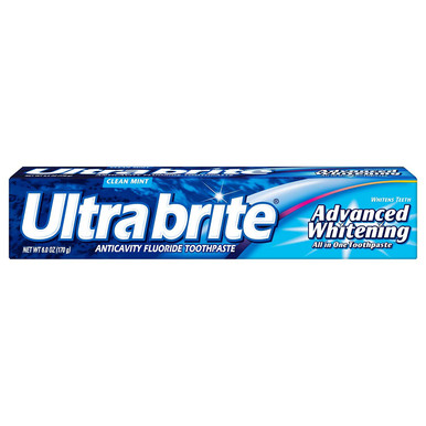 Colgate Ultra Brite Advanced Whitening Fluoride Toothpaste, Clean Mint ...