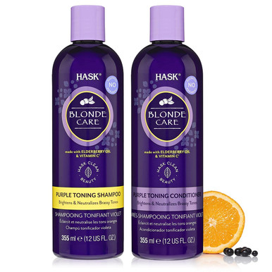 HASK Blonde Care and Color Care Shampoo and Conditioner Duo: Includes ...