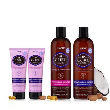 HASK Curl Care Deep Conditioner and Shampoo + Conditioner Collection ...