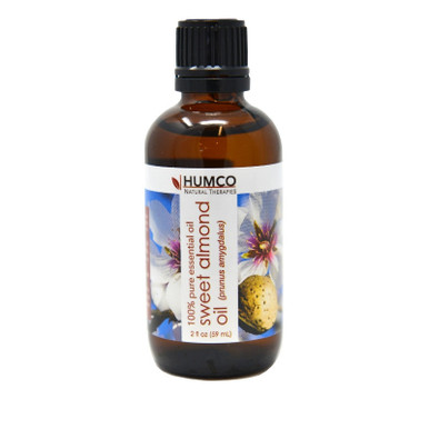 Humco Natural Therapies Sweet Almond Oil with Dropper, 2 Oz, 100% Pure ...
