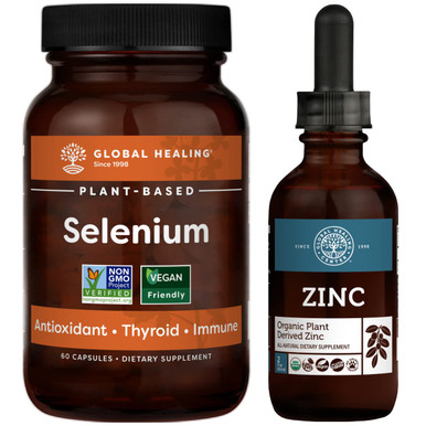Global Healing Selenium and Zinc Kit - Organic Liquid Supplement Drops ...