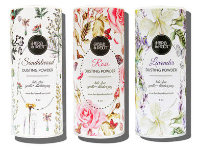 Talc Free Perfumed Body Dusting Powder Set of 3 with Rose, Lavender ...