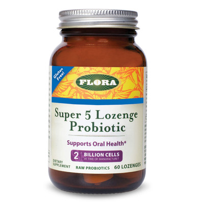 Flora Super 5 Lozenge Probiotic Raspberry Flavored Oral Probiotic Good ...