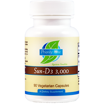 Priority One Vitamins SunD3 3000 IU 90 vegcaps