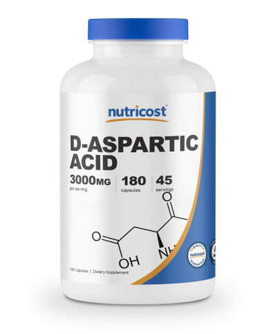 Nutricost D-Aspartic Acid (DAA) Capsules 3000mg Per Serving (180 ...