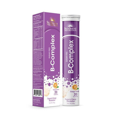 Sunshine Nutrition B-Complex Sugar Free Orange Flavor Effervescent ...