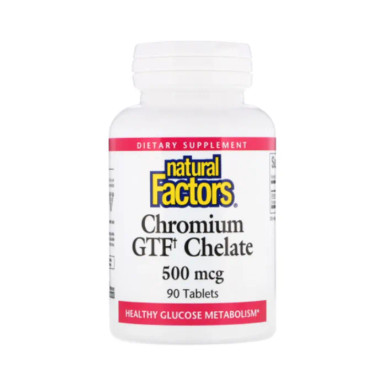 Natural Factors Chromium GTF Chelate 500 mcg 90 Tablets