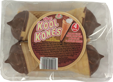 Choc Kool Kones 4Pk - NO VAT 1 x 28 x 60g (POR 53%)