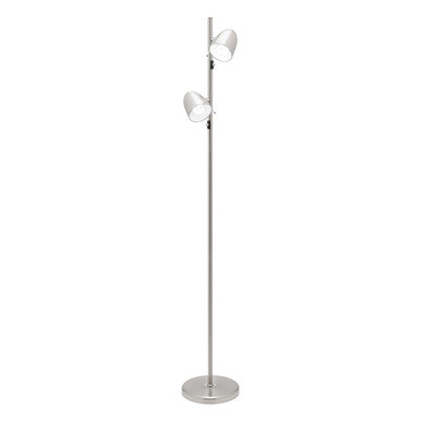 Sara 2lt Floor Lamp Brushed Chrome - The Light Company