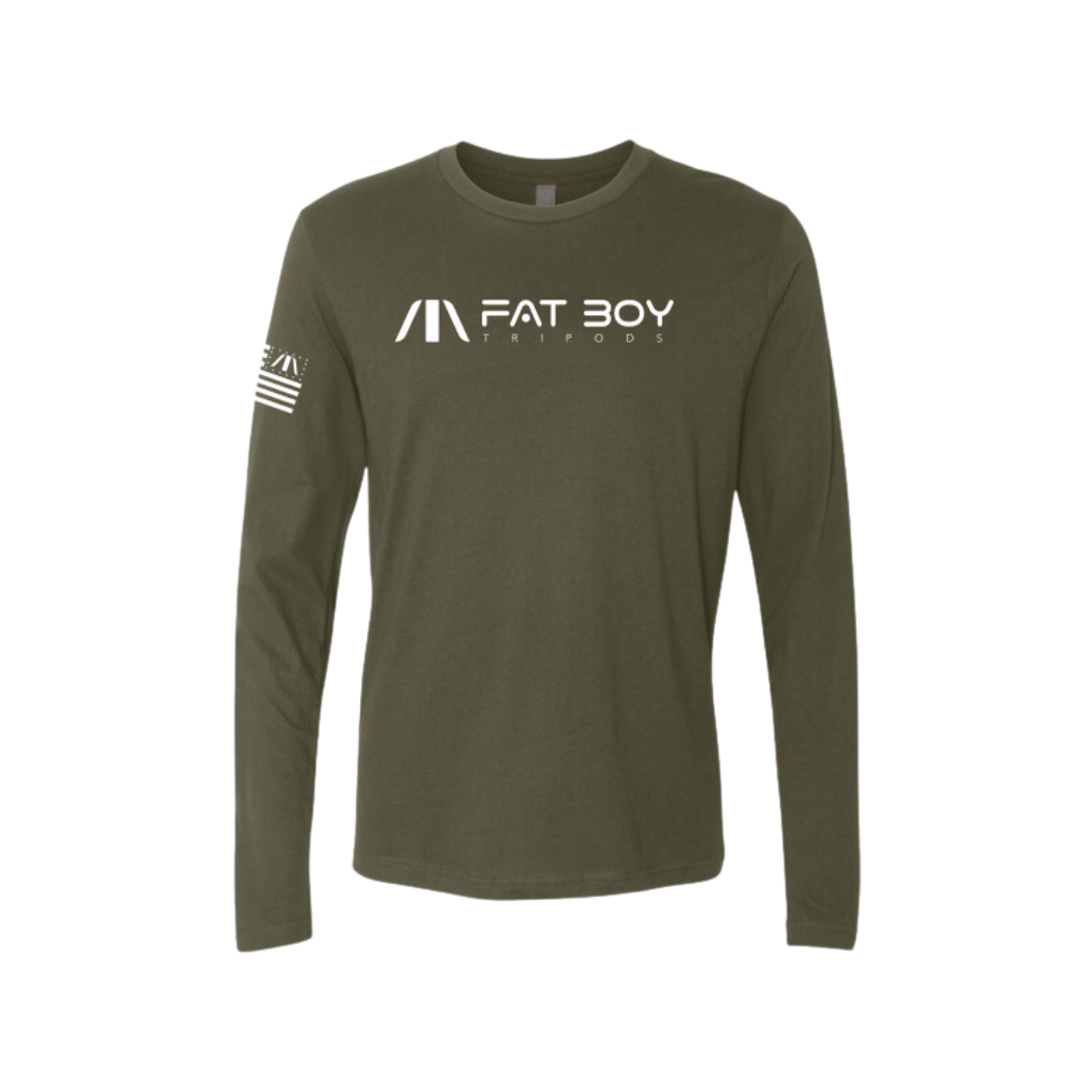 FatBoy Long Sleeve Tee Green | Soft Cotton Blend Outdoor Shirt