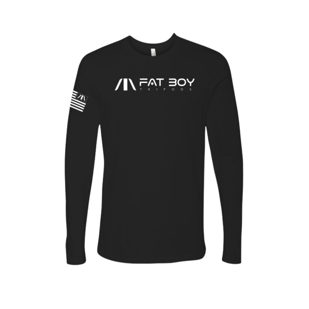 FatBoy Long Sleeve Tee Black | Premium Cotton Blend Shooting Shirt