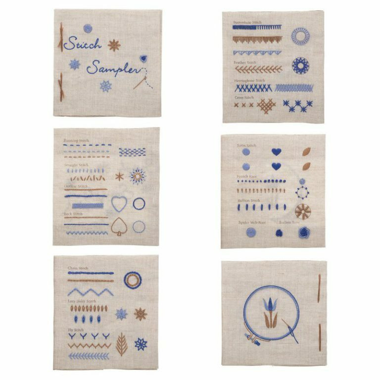 Tulip Embroidery Sampler Book -15 Basic Stitches