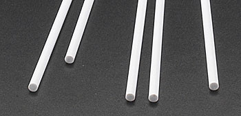PLASTRUCT - 90861 Plastic Styrene Solid Round Rod 1/8x10" (5 ...