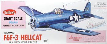 GUILLOWs Grumman F6F-3 Hellcat Balsa Wood Airplane Model Kit (1005 ...