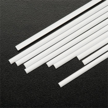 PLASTRUCT - 90883 Plastic Styrene Half-Round Rod .100x.050x10" (10 ...