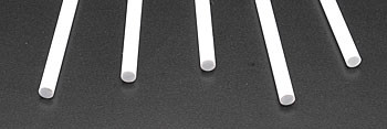 PLASTRUCT - 90863 Plastic Styrene Solid Round Rod 3/16x10" (5 ...