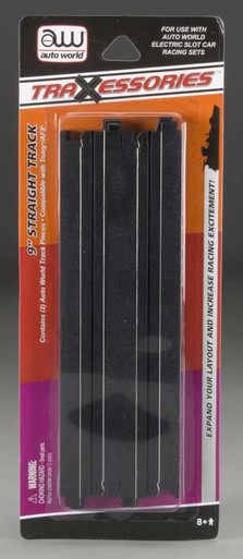 AUTO WORLD (Round 2) - 9" Straight HO Scale Slot Car Track (2) (00172 ...