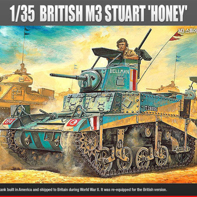 NOB Academy 1/35th British M3 Stuart Honey Tank - Plastic Model ...