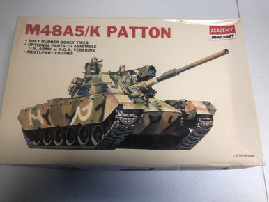 NOB Academy Minicraft 1:35 M48A5/K Patton Model Tank Kit (c.1993) - 1355 | OakridgeStores.com