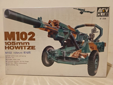 AFV Club 1:35 Scale US M102 105mm Howitzer Cannon Model Kit - AF3506 ...