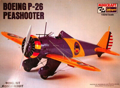 NOB Hasegawa 1/32 Boeing P26 Peashooter Airplane Model Kit (c.1979 ...