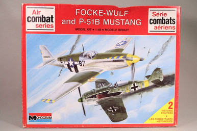 LP176 MONOGRAM 6081 Model 1/48 Focke Wulf and P-51B Mustang Military ...