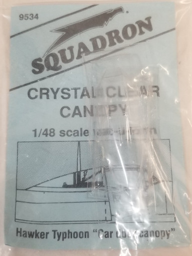 Squadron 1:48 Vac-U-Form Crystal Clear Canopy Hawker Typhoon "Car Door ...