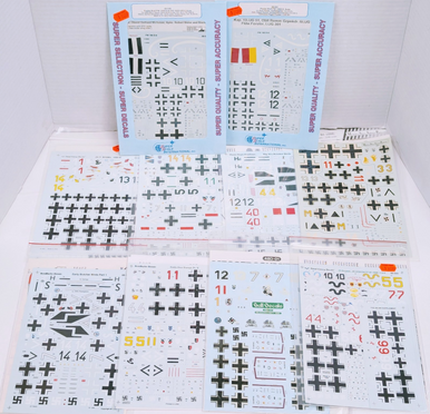 Lot Of 10 WWII German Aircraft Model Decals - (Fw190, Bf109 ...