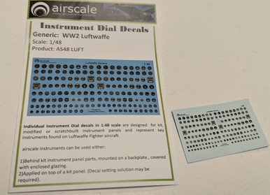 Airscale Instrument dial Decals 1/48 WW2 Luftwaffe AS48 ...