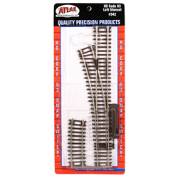 ATLAS HO Scale Model Railroad Track - Manual Snap Switch - Left Hand ...