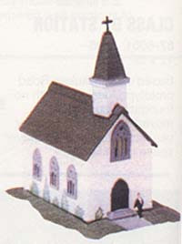 BACHMANN N Scale (Built-Up) Country Church (45815) 022899458151 B0006O41XW