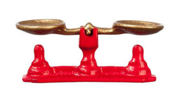 AZTEC MINIATURES - Red Weighing Scale - 1 Inch Scale Dollhouse ...