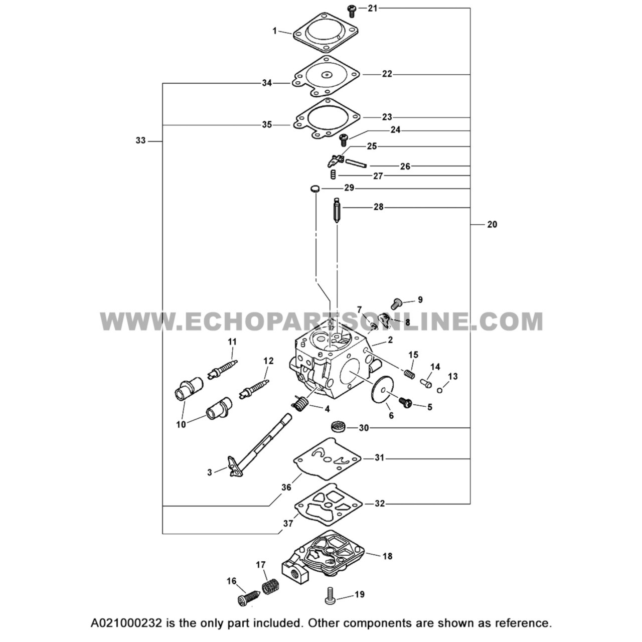 Echo PB 580 Carburetor A021000232 OEM