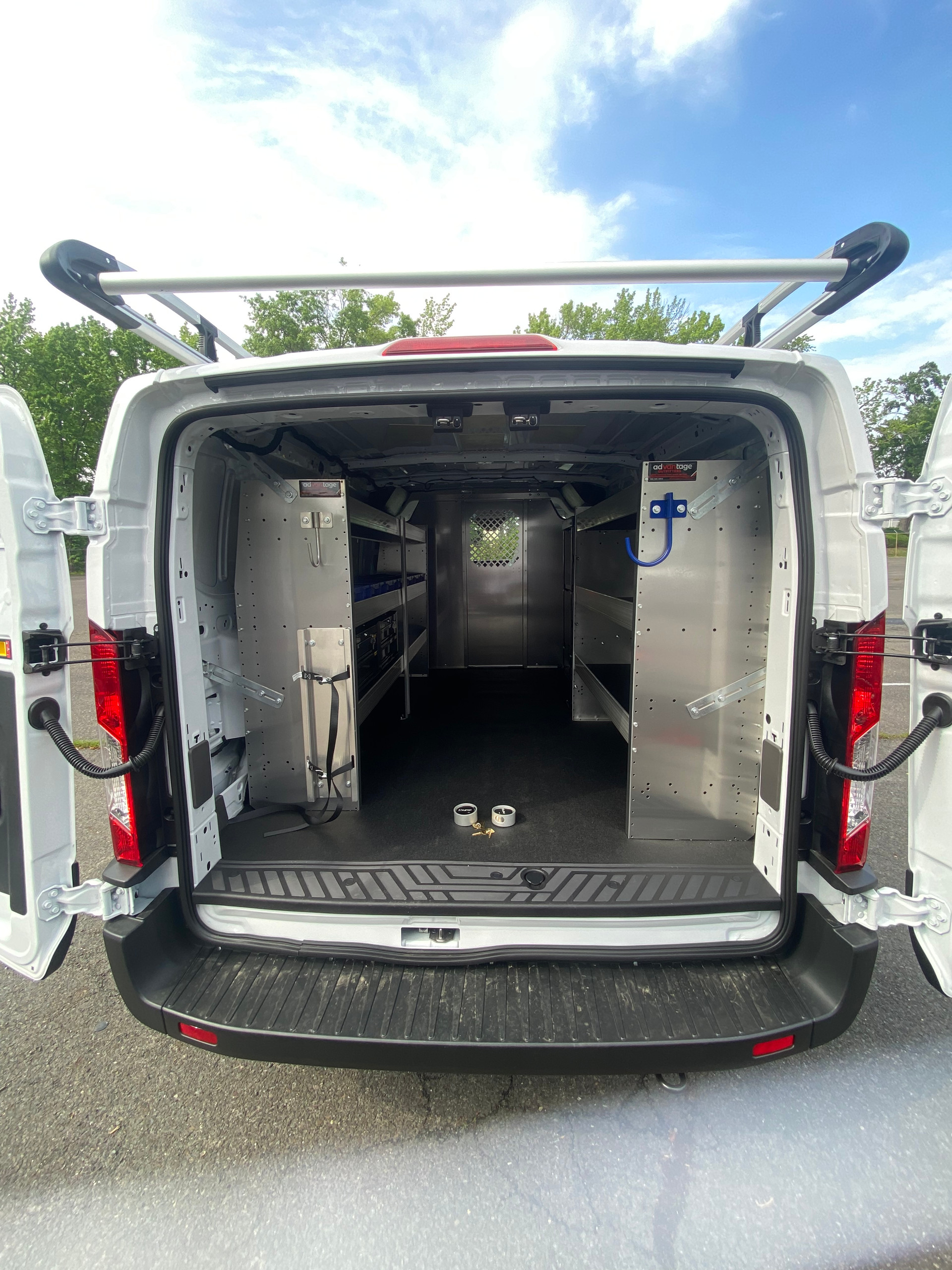 Transit Low Roof Van Aluminum HVAC Shelving Package