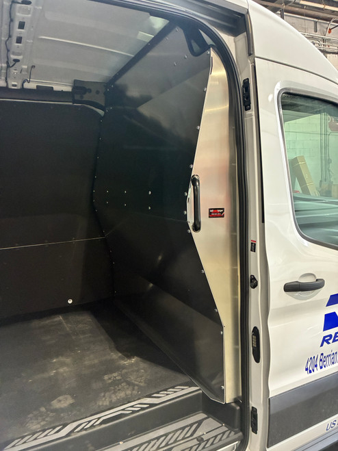 Contoured Solid Aluminum Partition for Transit Van