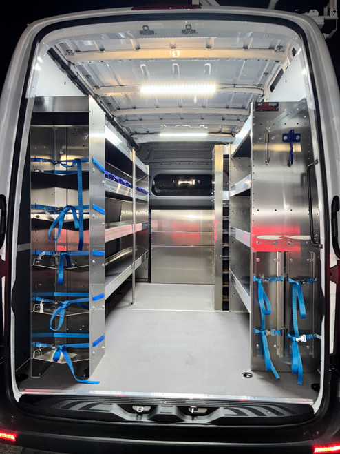 Sprinter 144” WB Van Aluminum HVAC Shelving Package