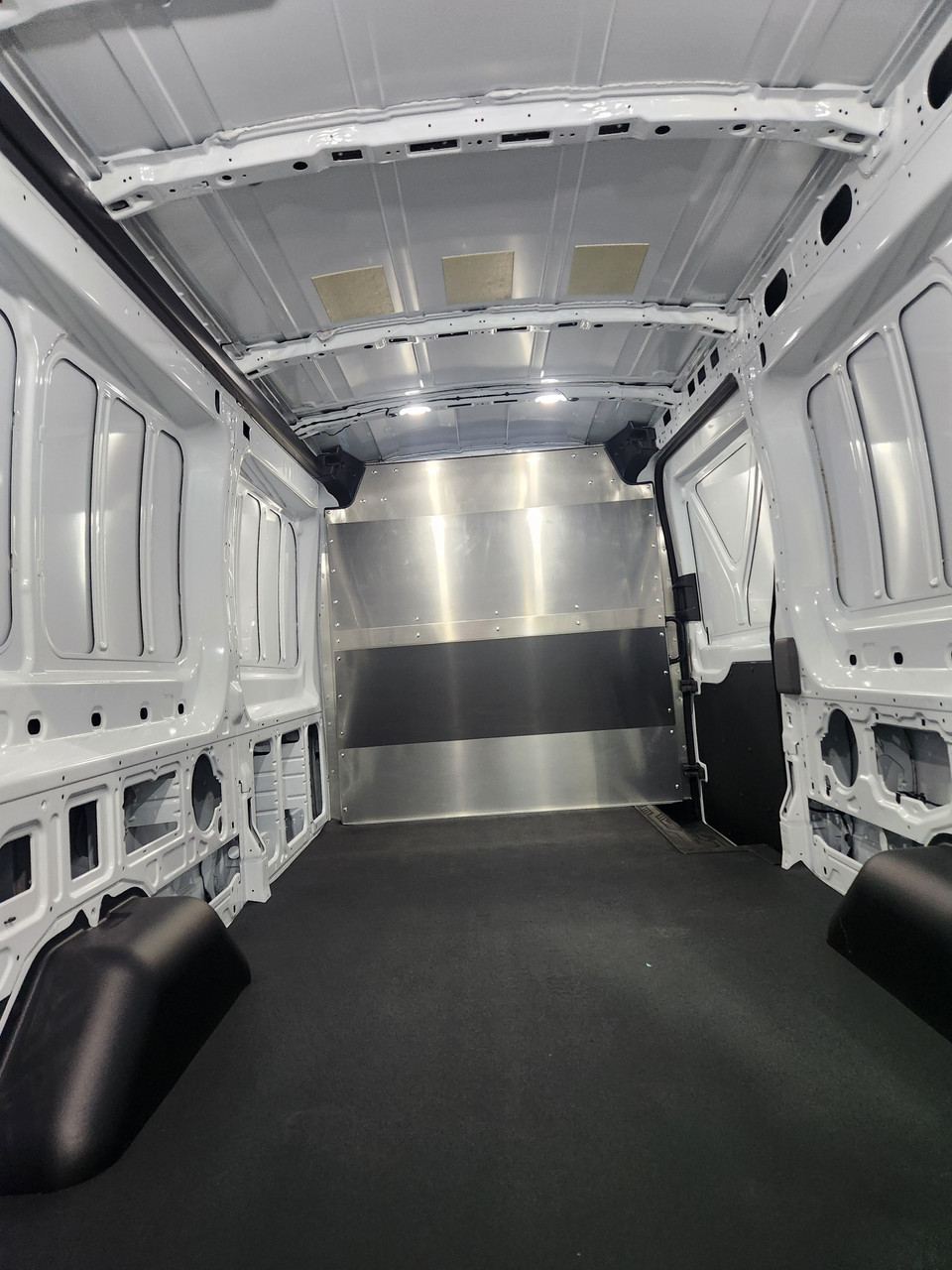 Contoured Solid Aluminum Partition for Transit Van