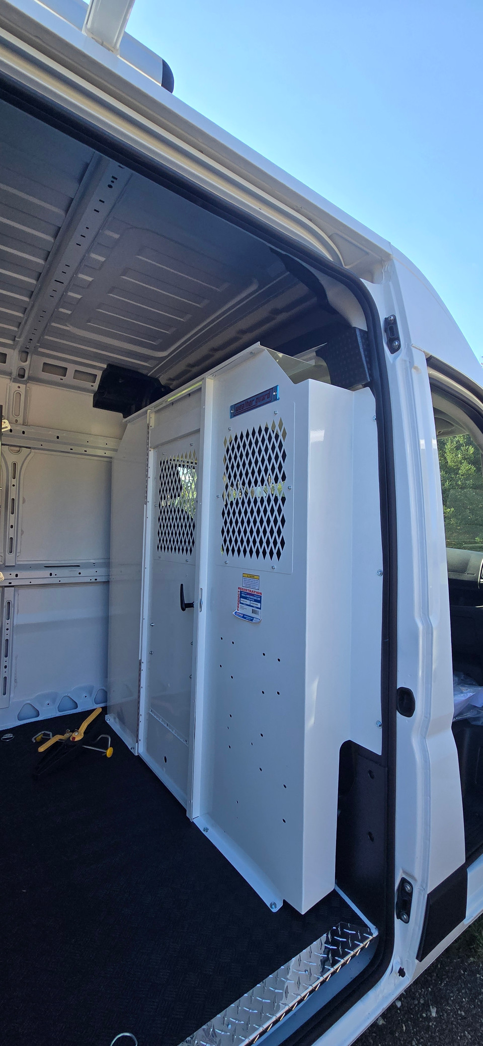 Straight Steel Partition for ProMaster Van (With or Without Swing Door ...