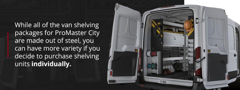 ProMaster City Van Shelving Packages | Advantage Outfitters